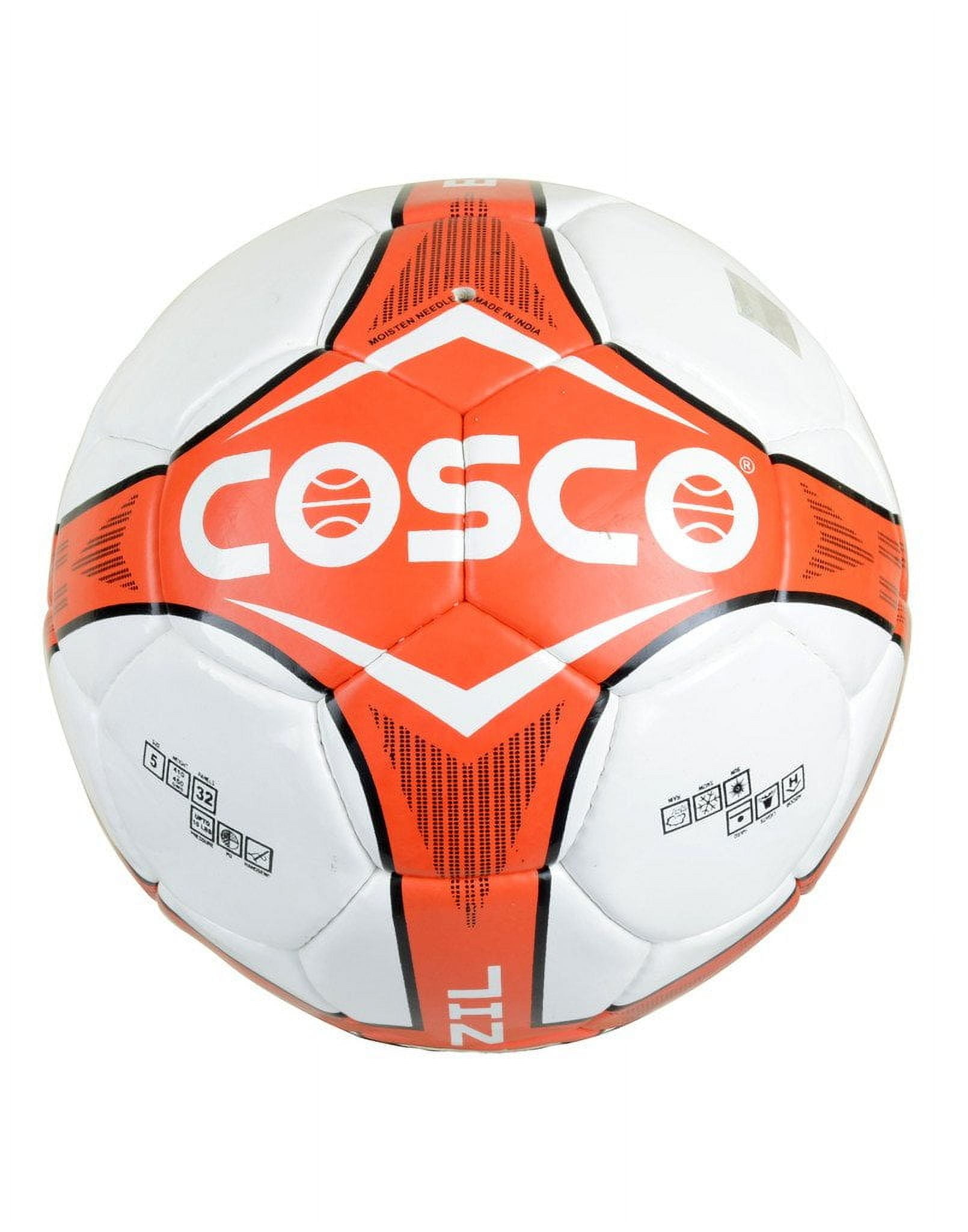 Cosco Pu Leather 14020 Brazil Foot Ball, Size 5 | Orange & White | P U ...