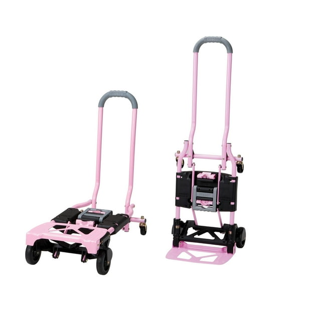 Cosco Shifter Multi-Position Folding Hand Truck and Cart, Pink ...