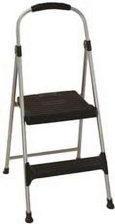 Cosco Signature Series Two-Step Stool, Steel with Plastic Steps ...