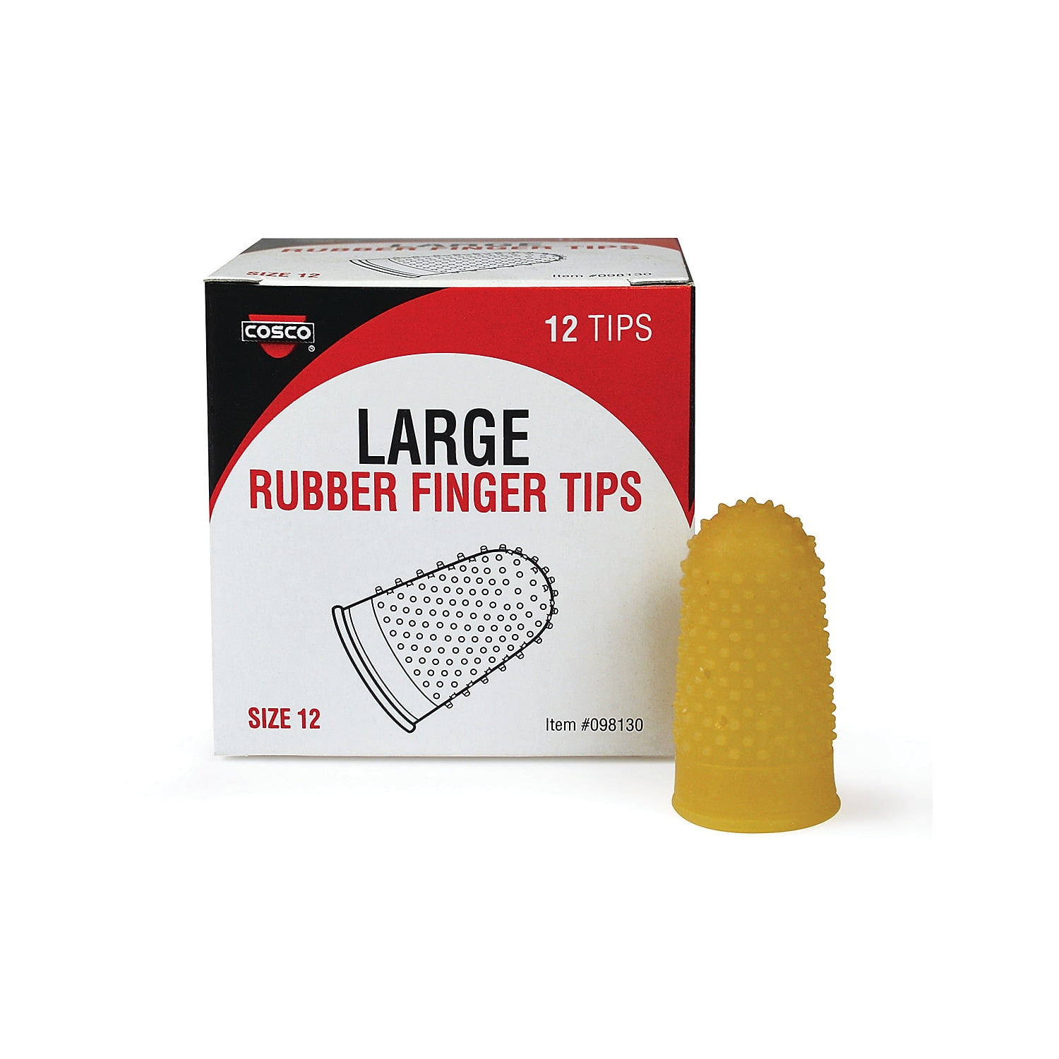 Cosco Size 12 Large Finger Pads Yellow Dozen 506162 - Walmart.com