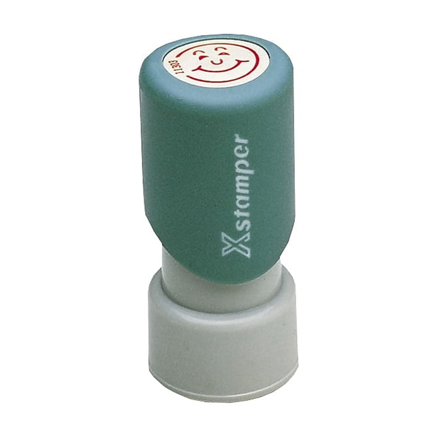 Cosco Xstamper Pre-inked Stamps Red Ink Happy Face 036000 - Walmart.com