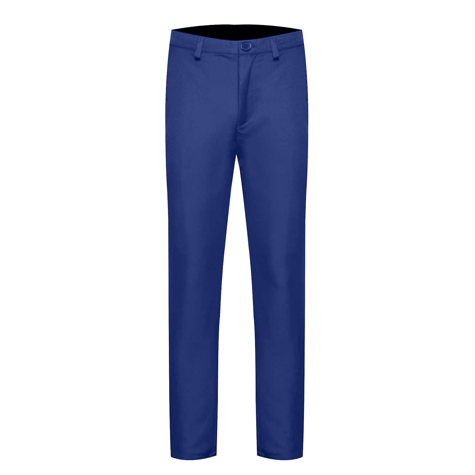 COSFO Blue Work Pants for Men Full Straight-Leg Flat Front Casual Clasp ...