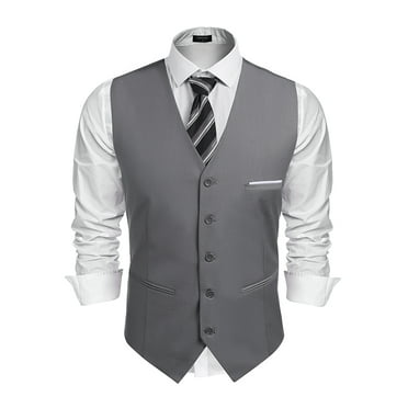 Men's Satin Backless Vest & Bow Tie Set - White - Walmart.com