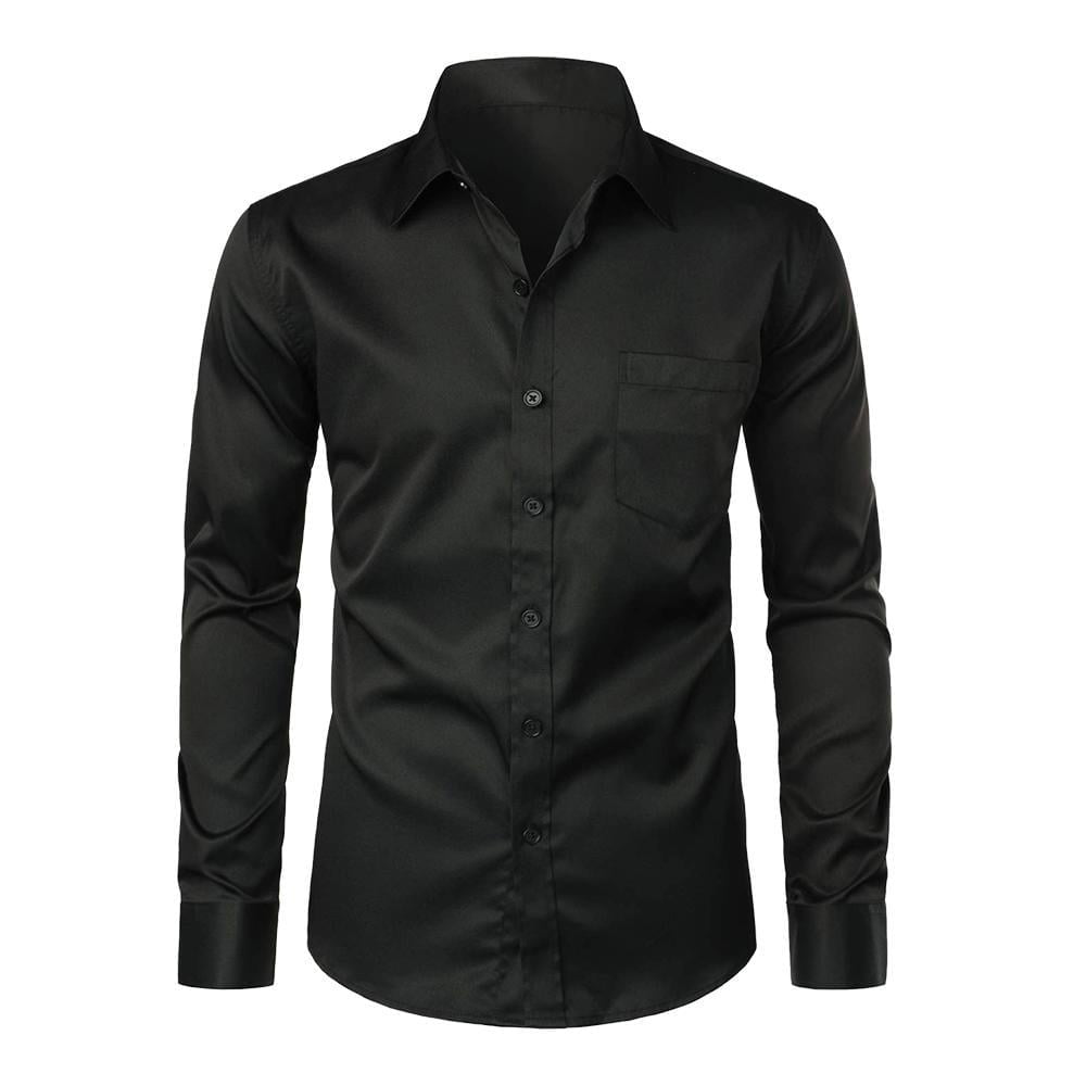 Coshow Mens Dress Shirt Long Sleeve Button Down Shirts Slim Fit ...