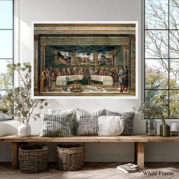 Cosimo Rosselli Last Supper Wall Art, Unframed Paper Poster 8x10in ...