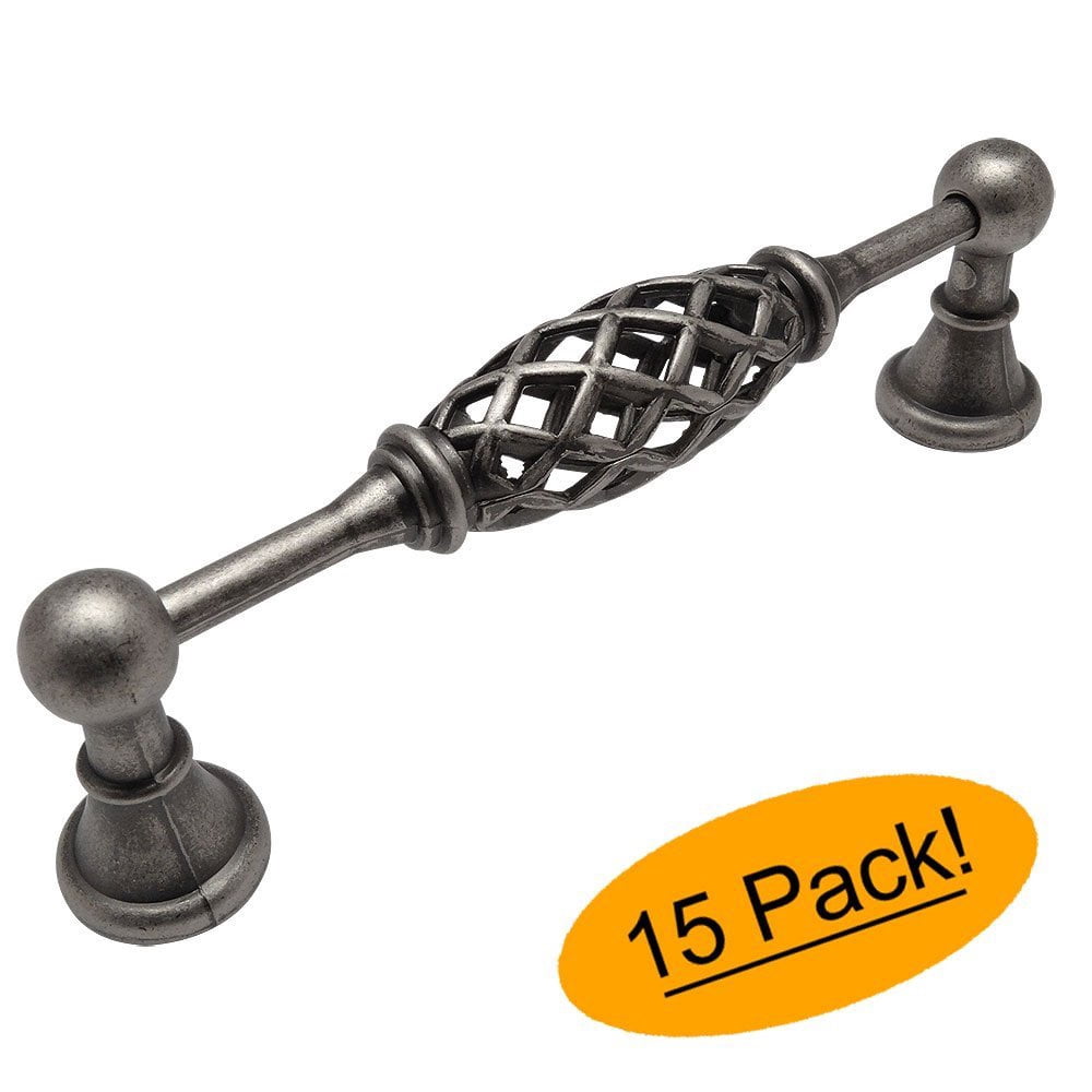 Cosmas 1749-5WN Weathered Nickel Birdcage Cabinet Hardware Handle Pull ...