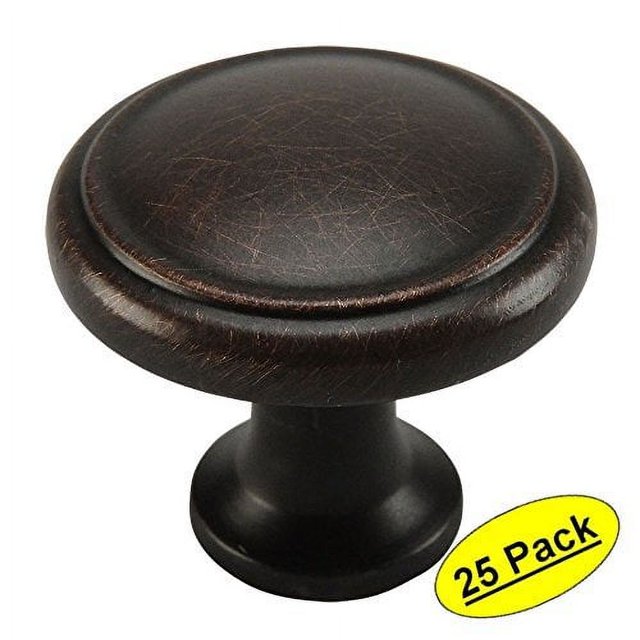 Cosmas Kitchen Value Pack - 25 Pack of 1-1/8" Diameter Oil Rubbed ...