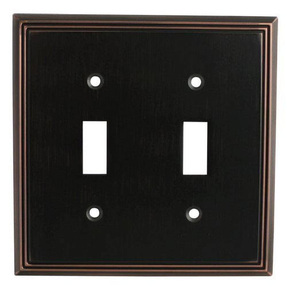 Cosmas 65004-ORB Oil Rubbed Bronze Double Toggle Switch Plate ...