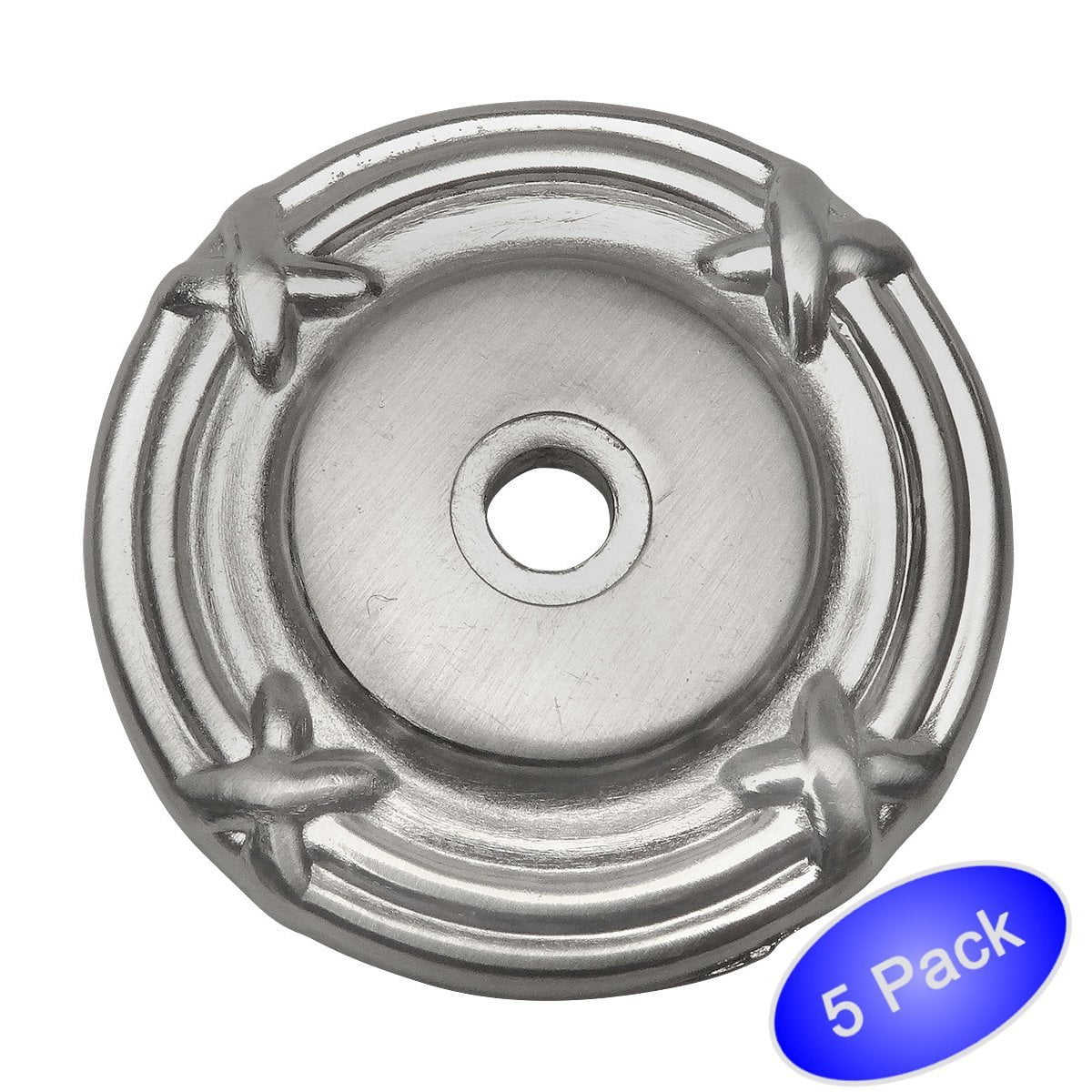 Cosmas 9468SN Satin Nickel Cabinet Hardware Knob Backplate / Back Plate ...