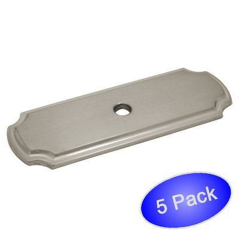 Cosmas B-112SN Satin Nickel Cabinet Hardware Knob Backplate / Back ...