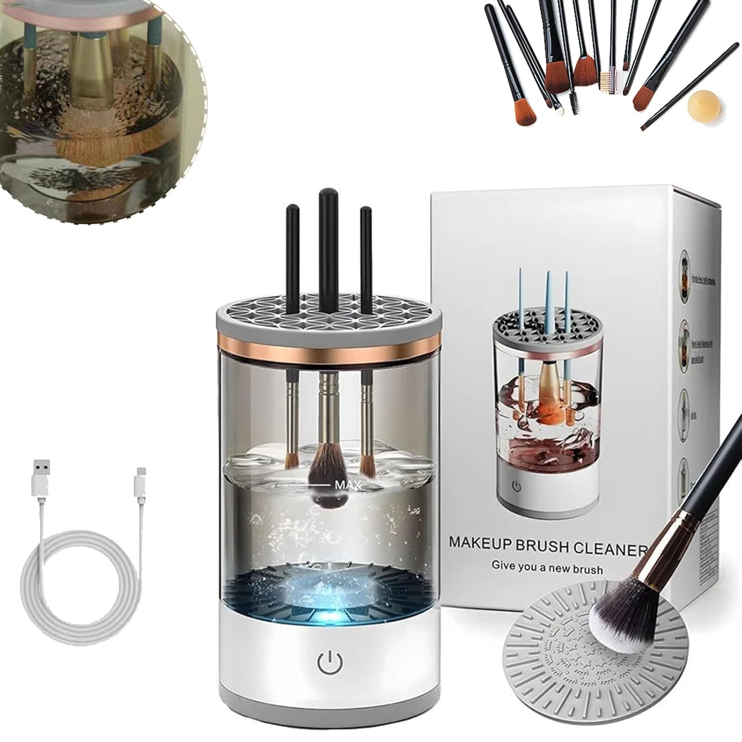 Cosmecure - Speedy Brush Cleaning Tool, Ultimate Makeup Brush Cleaner, Cosmetic Brush Cleaner ...