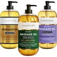 Cosmetasa 3-Piece Massage Oil Spa Set, Natural Muscle Massager Body Oil ...