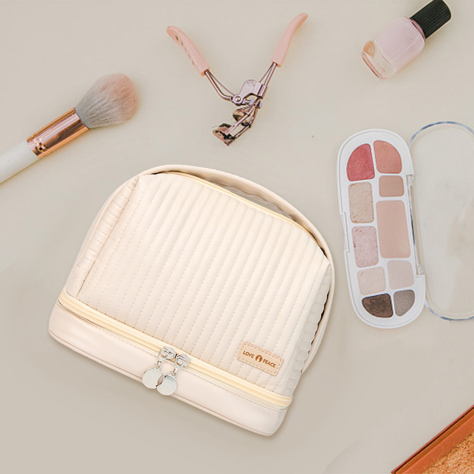 Cosmetic Bag Makeup Bag Travel Large Capacity Organizer Portable PU ...