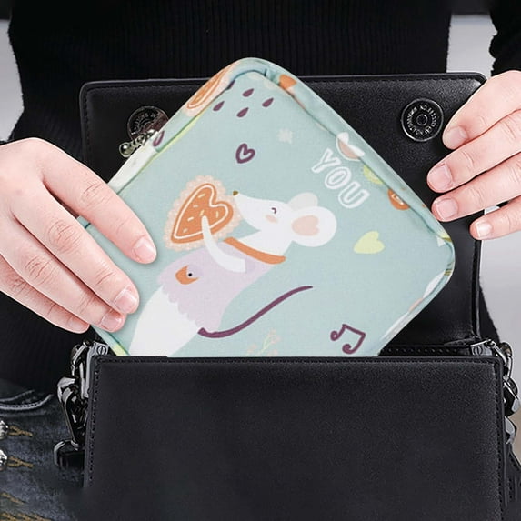 Cosmetic Bag Portable Mini Sanitary Napkin Storage Bag Large Capacity ...