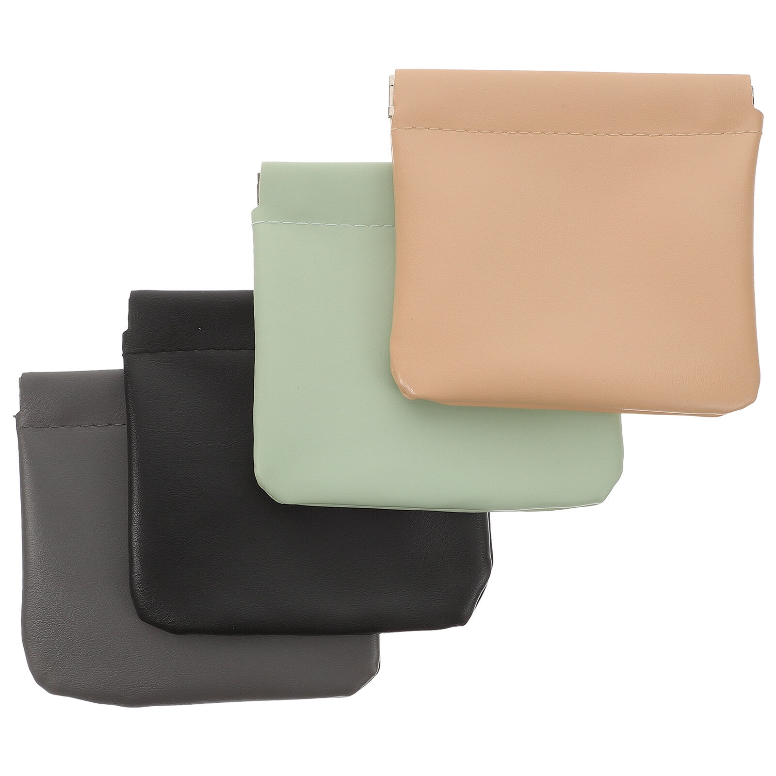 Cosmetic Bag Small Pouch Self Closing Makeup Leather Travel Carry ...