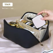 Flower Multi Fold Out Cosmetic Case Bag, Black - Walmart.com