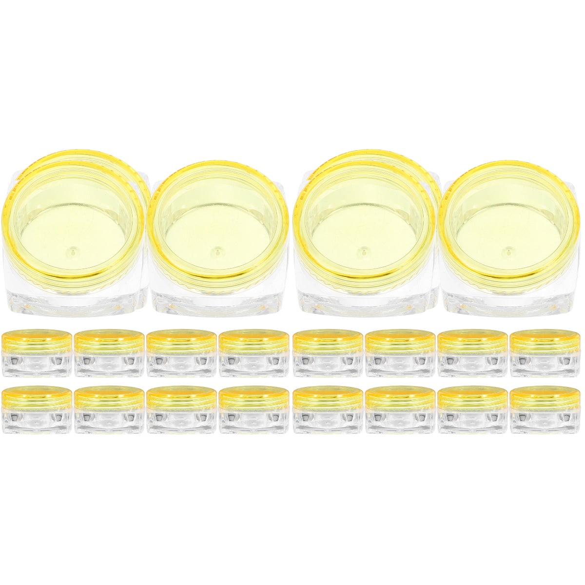 Cosmetic Bottle Refillable Cream Jar Wide Mouth Square Jars Bottom ...