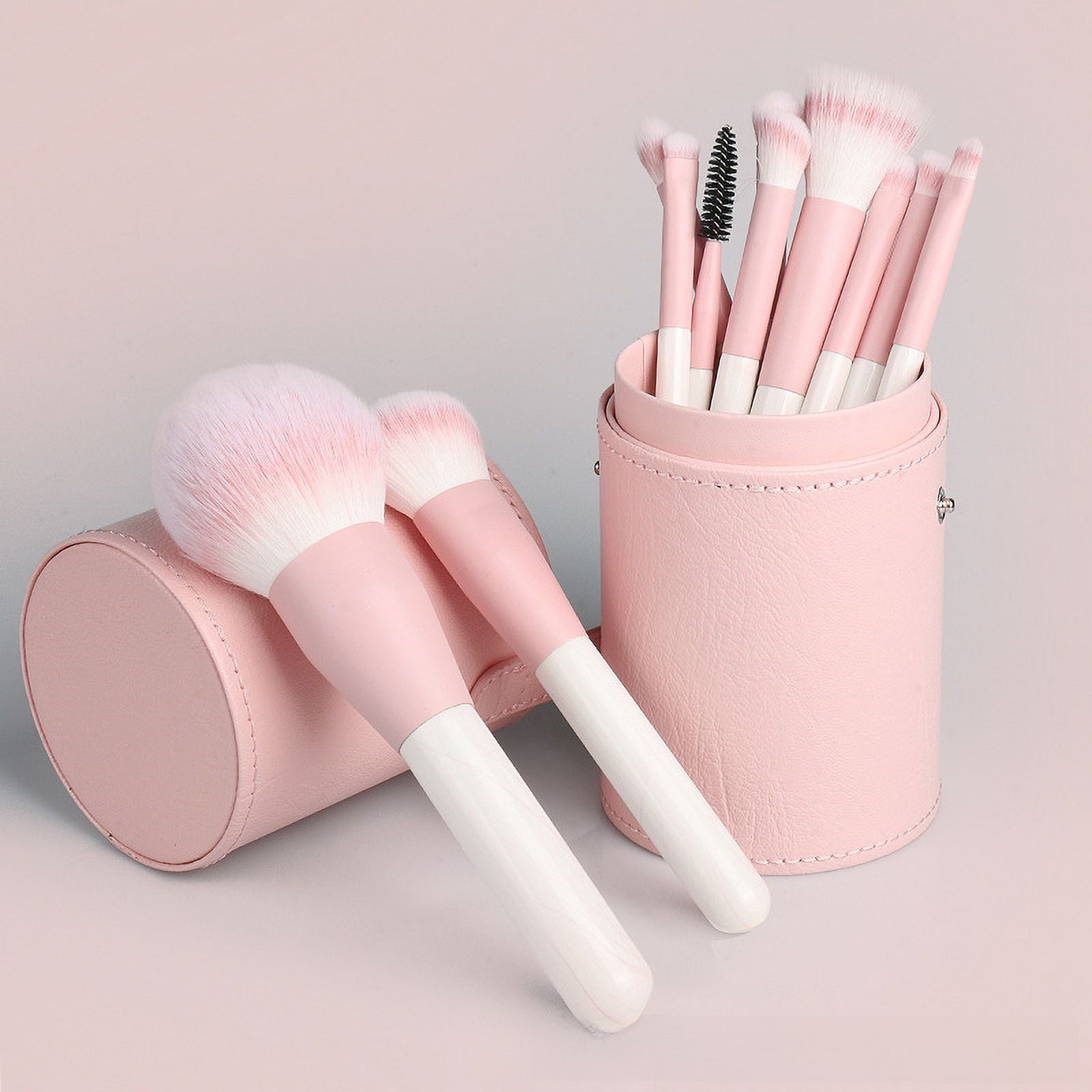 Cosmetic Brush Storage Bucket Leather Green Cloud Green Rose Brush ...
