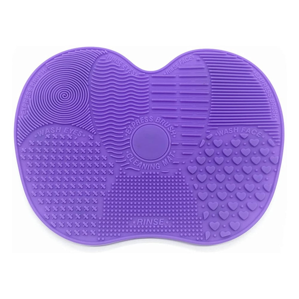 Cosmetic Cleaner Mat,Silicone Makeup Brush Portable Cleaner Pad Washing ...