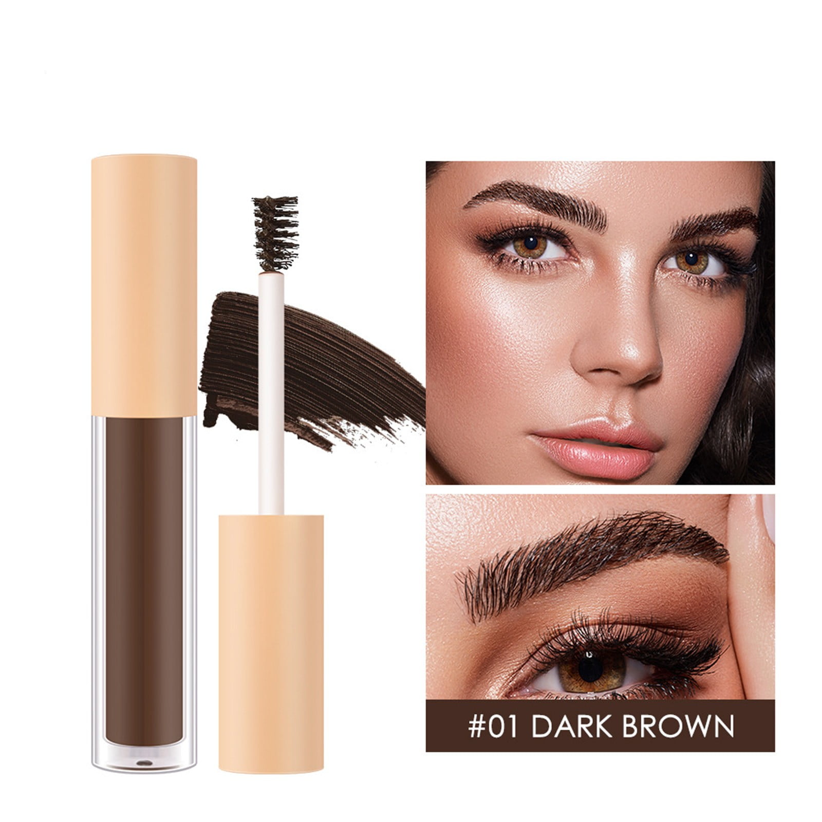 Cosmetic Multi-Use MeeCarney Natural Stereoscopic Eyebrow Dye Smooth ...
