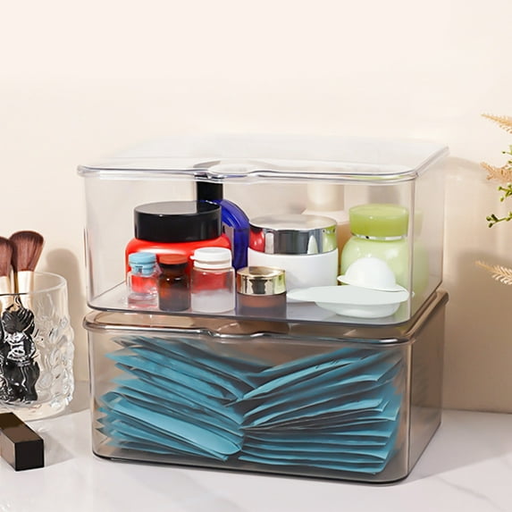 Cosmetic Organizer Box | Desktop Dresser Storage | Large Capacity ...