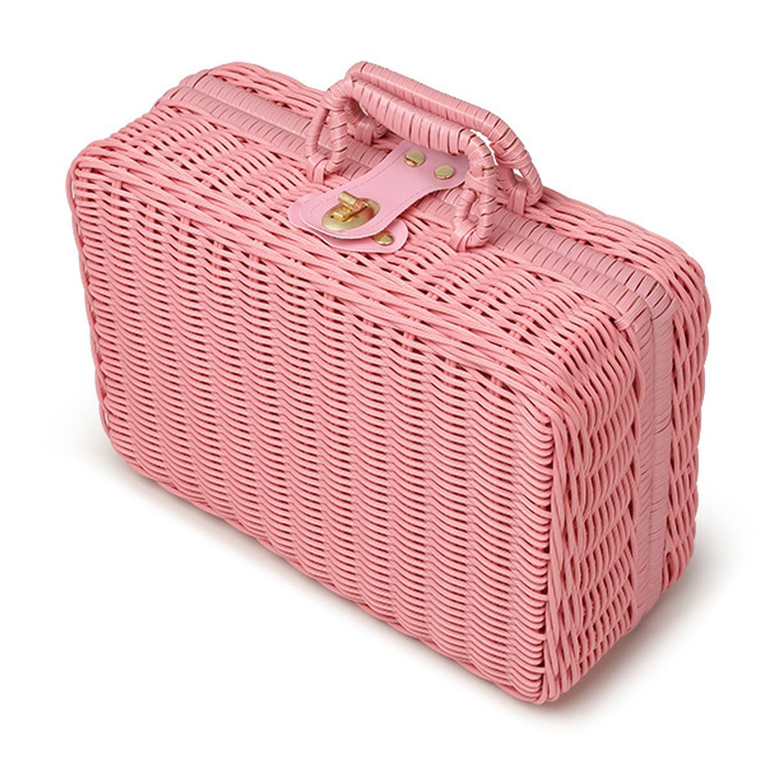 Cosmetic Sorting Rattan Box Vintage Props Rattan Woven Handbag With ...