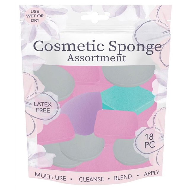 Cosmetic Sponge Assortment -18pc - Walmart.com