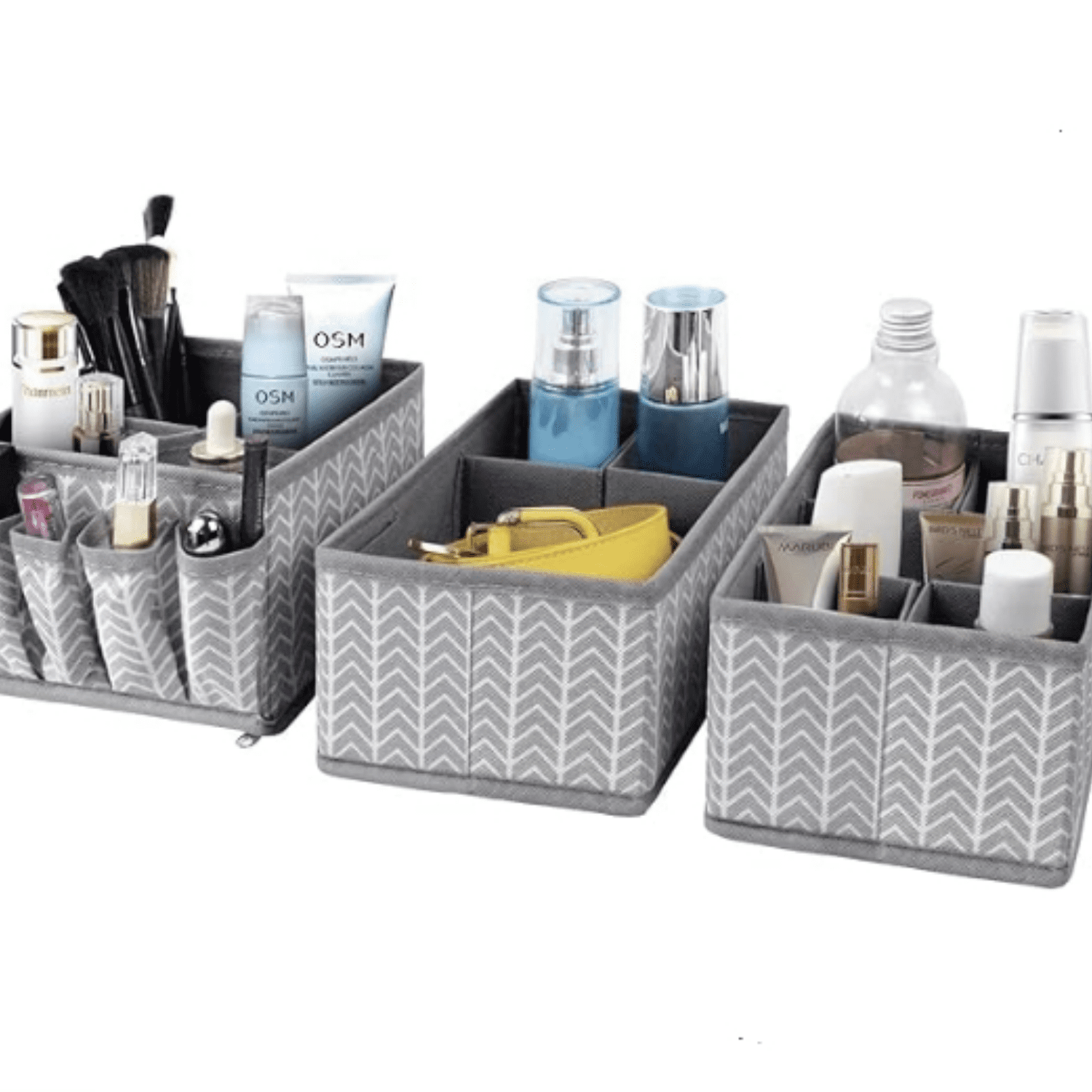Cosmetic Storage Bins Makeup Organizer, Adjustable Multifunction ...