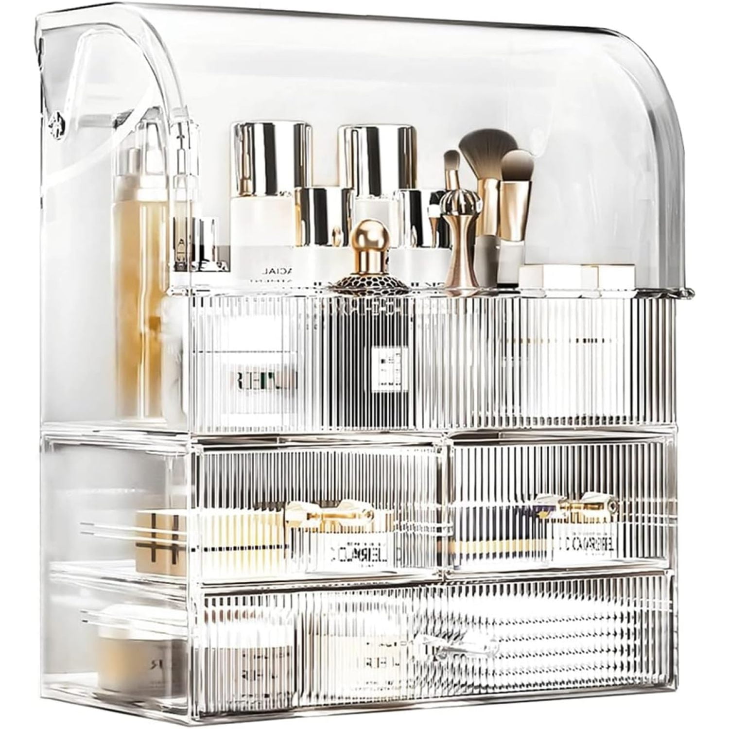Cosmetic Storage Organizer, X-Large Acrylic Makeup Organizer with Lid ...