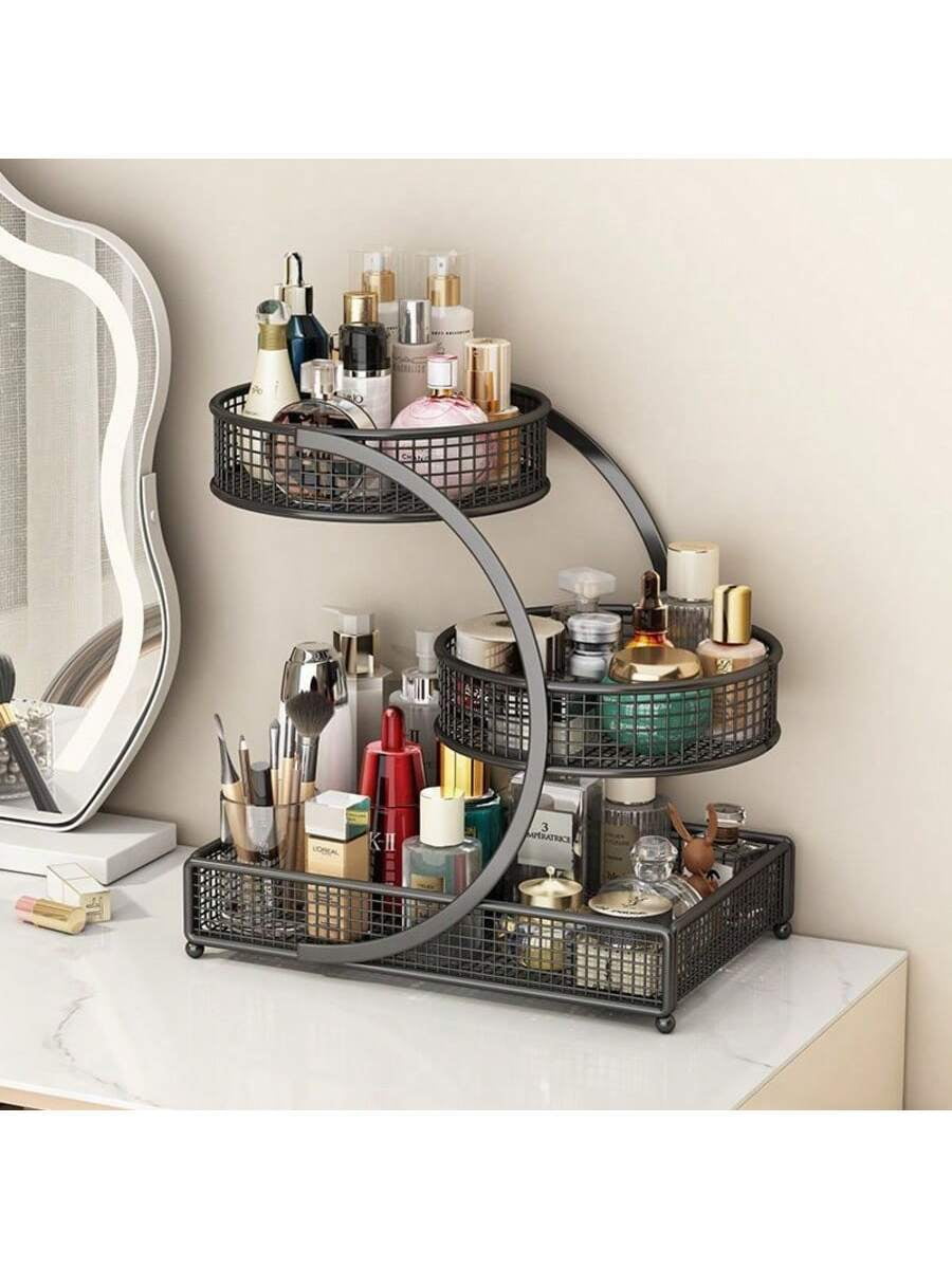 Cosmetic Storage Rack 3-Tier Bathroom Countertop Organizer, No Assembly ...
