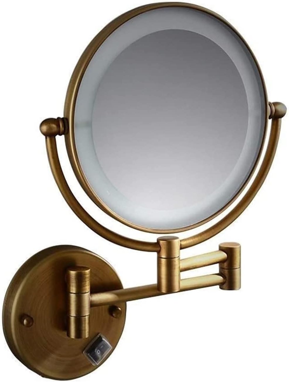 Cosmetic Vanity Mirror LED 8 Inch Makeup Mirror Bronze Double Sided 3 ...