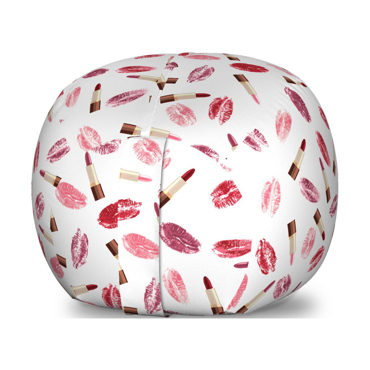 Cosmetics Storage Toy Bag Chair, Beauty Theme Pink and Burgundy ...