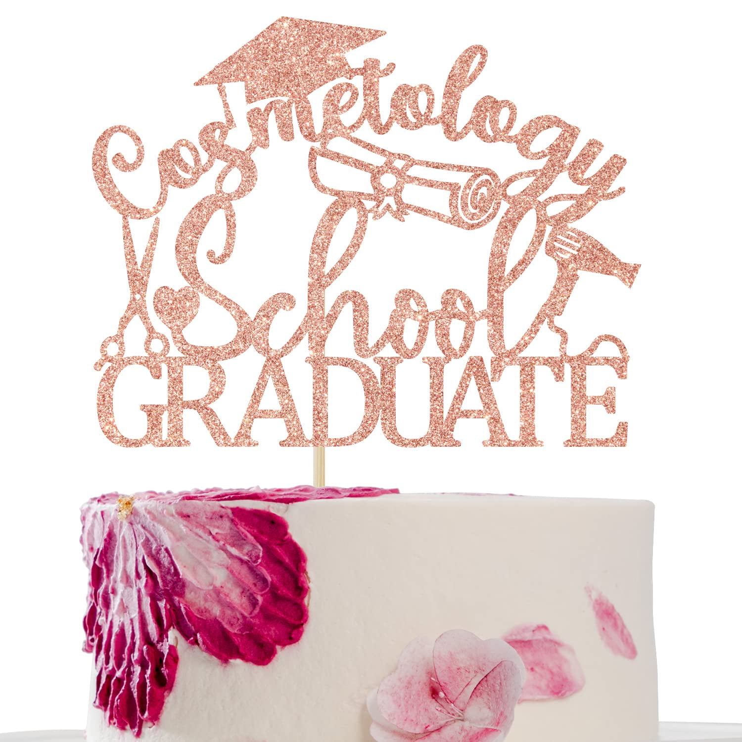 Cosmetology School Graduate Cake Topper, Congrats Barber H2FSDGrad Cake ...