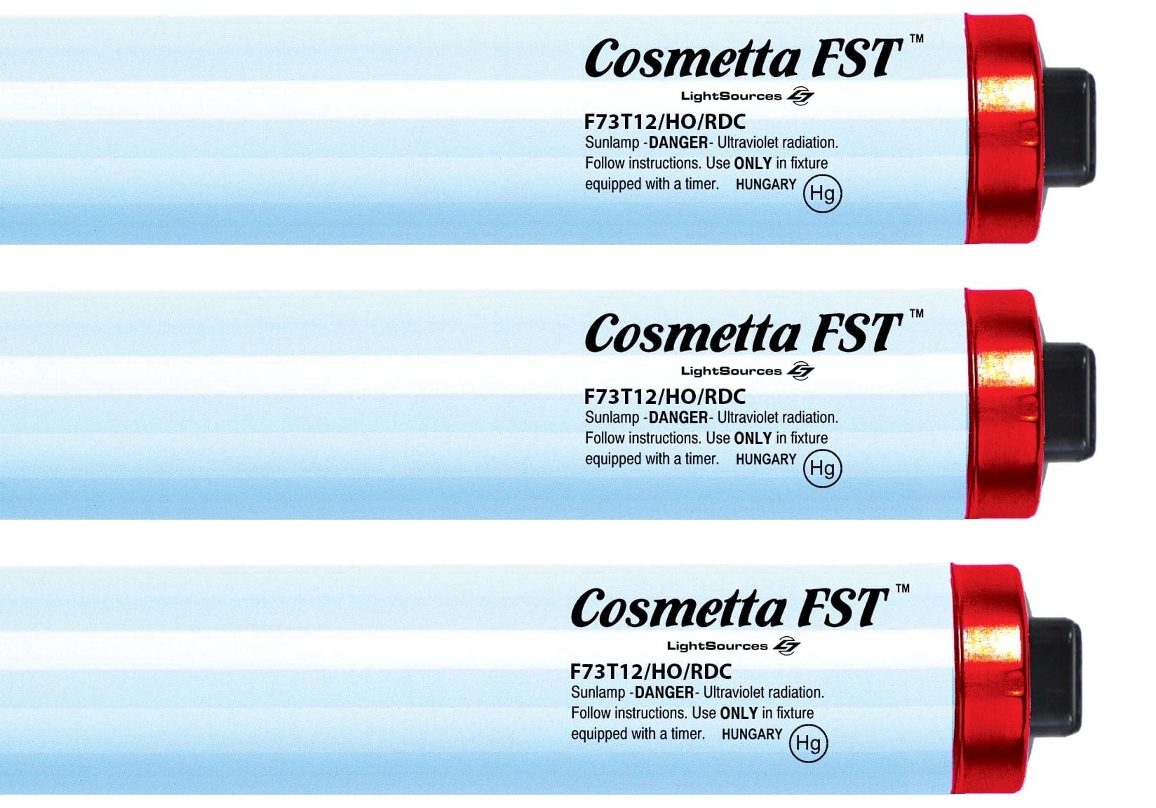 Cosmetta FST F73T12 HO 100W RDC Full Spectrum Hybrid Tanning Lamps - UV ...