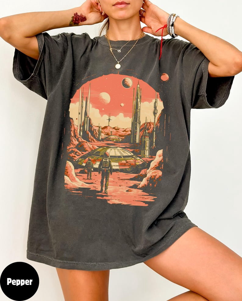Cosmic Adventure On Mars Shirt Sci Fi Outer Space Futuristic Graphic ...