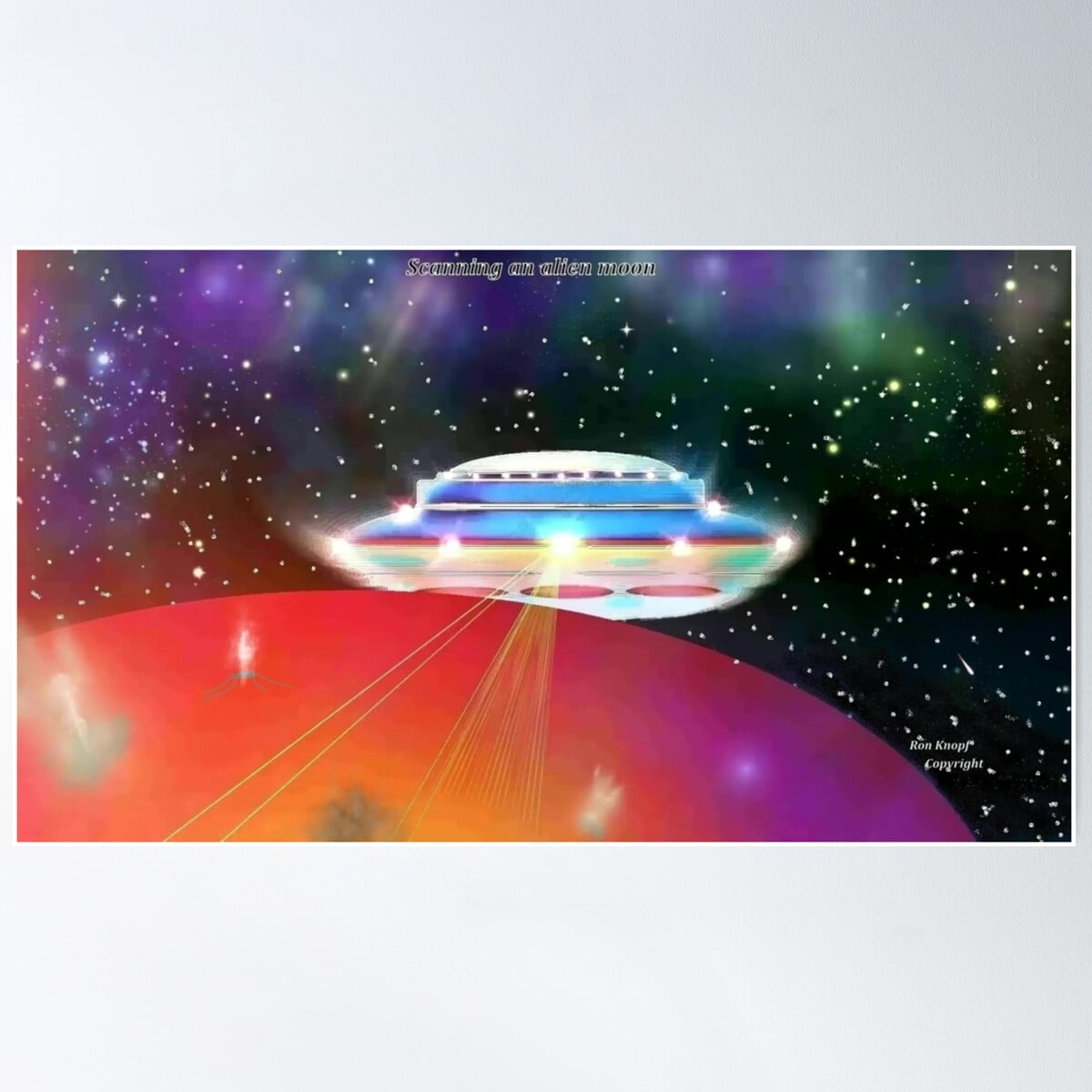 Cosmic Art / Scanning An Alien Moon! Poster Wall Art, Modern Wall Decor ...
