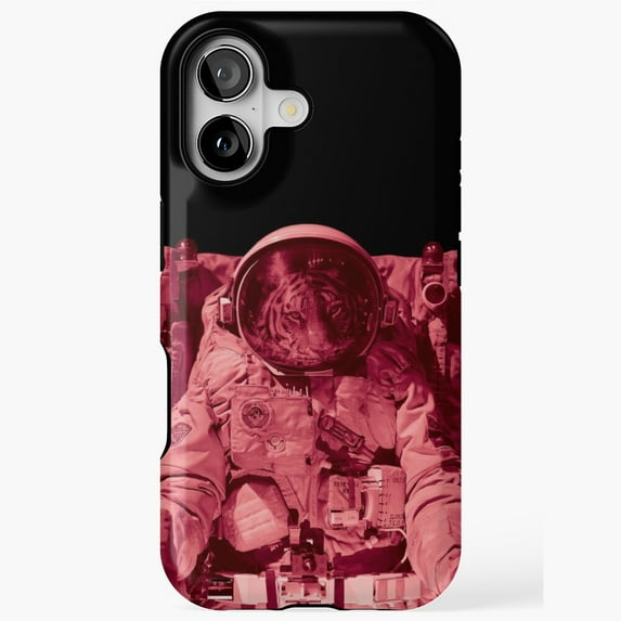 Cosmic Astronaut Tiger Space Adventure Art iPhone Case 17 to 11 Pro Max ...
