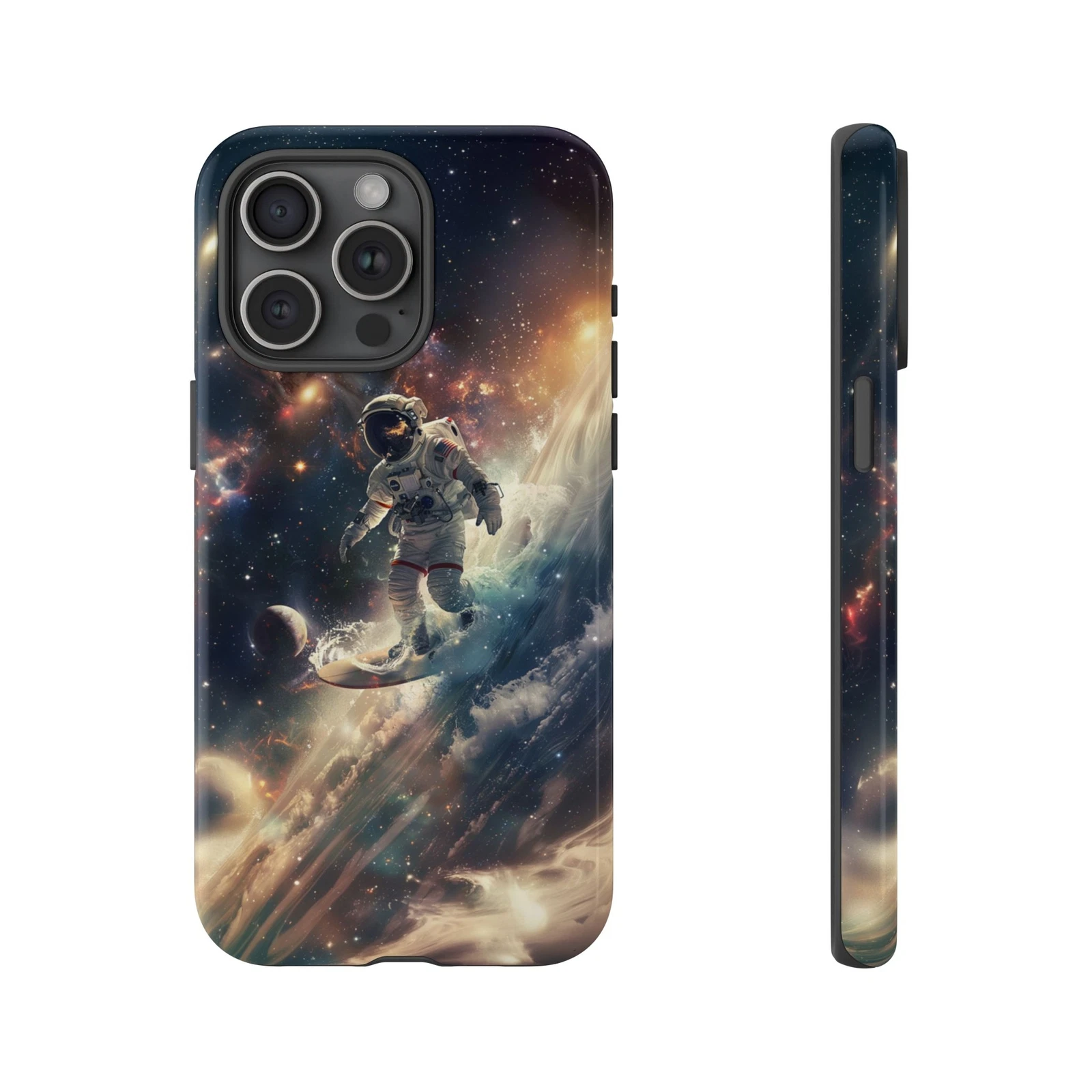 Cosmic Astronaut Wave Surfer Phone Case Space Adventure Cover with ...