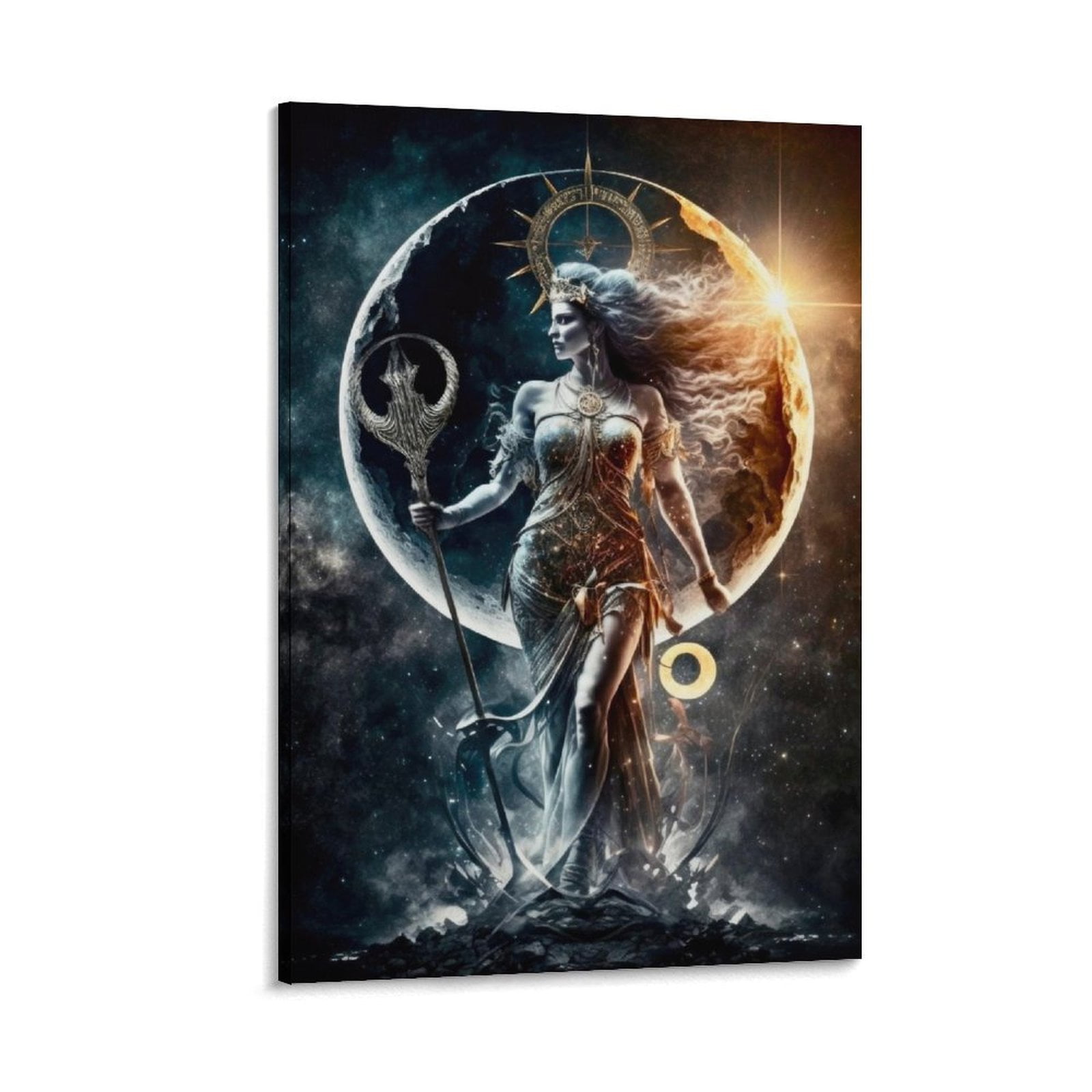 Cosmic Athena from Greek Myth Poster Print Photo Art Painting Canvas ...