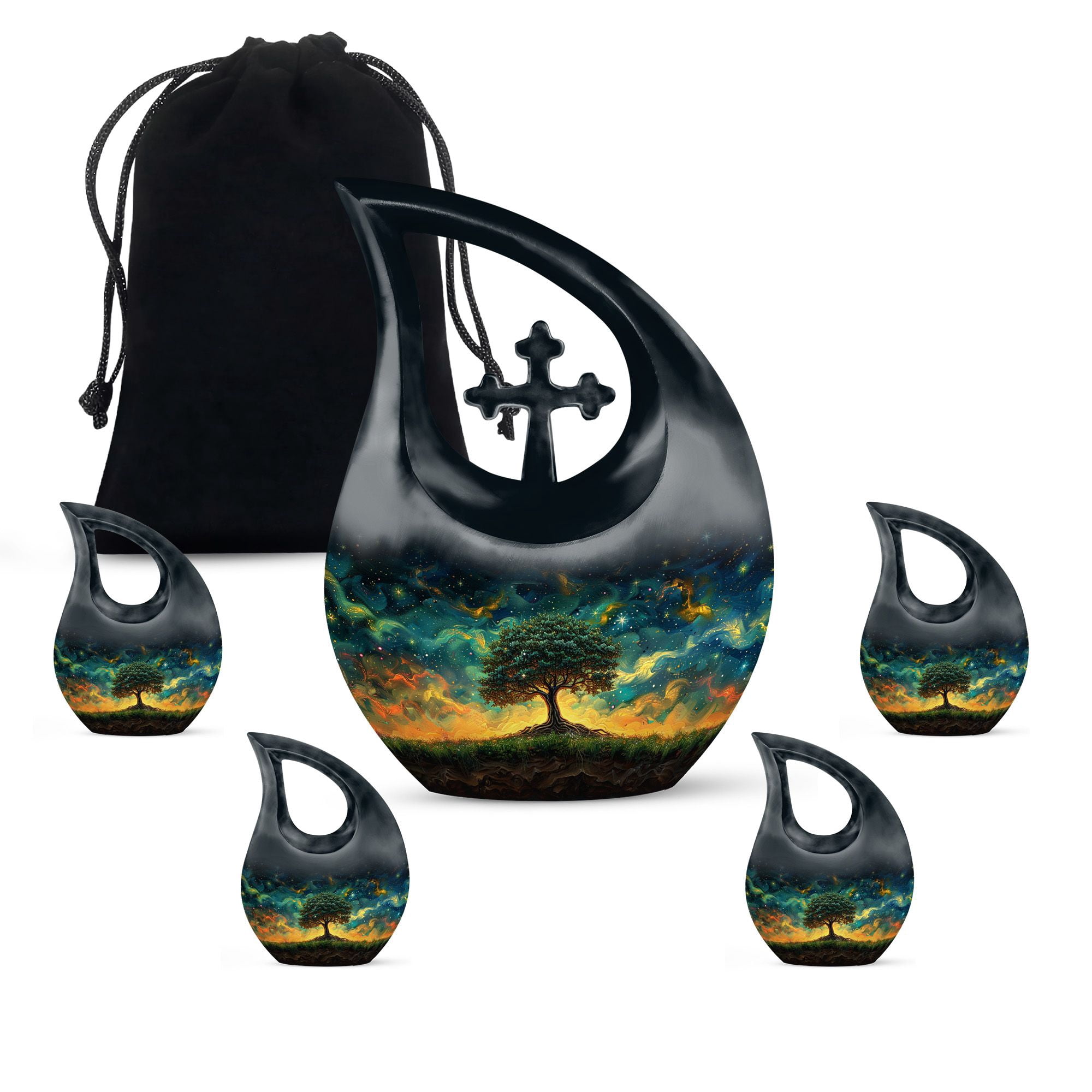Cosmic Ballet Celestial Tree Urn - Urn For Human Ashes Adult Female ...