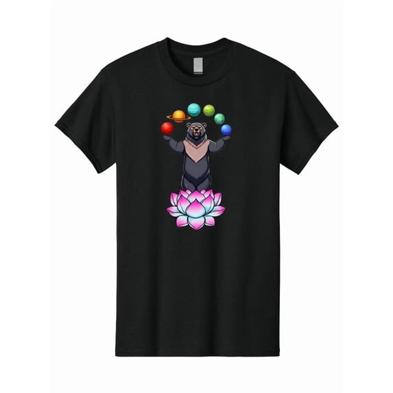 Cosmic Bear Juggling Planets Lotus Flower Zen Space Astronomy Gym ...