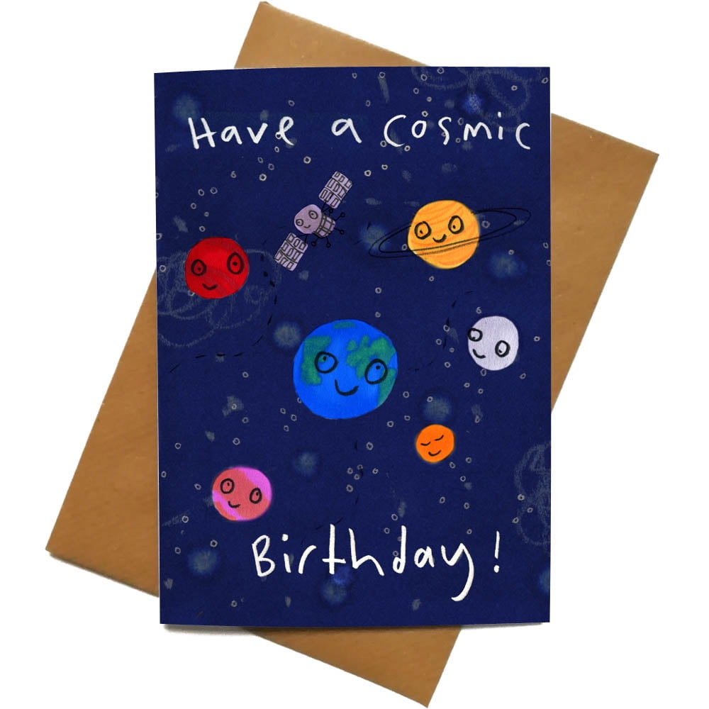 Cosmic Birthday Card – "Have a Cosmic Birthday!" Unique Design with ...