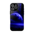 Cosmic Blue Planet Deep Space Galaxy Artistic Design with iPhone 17 to ...