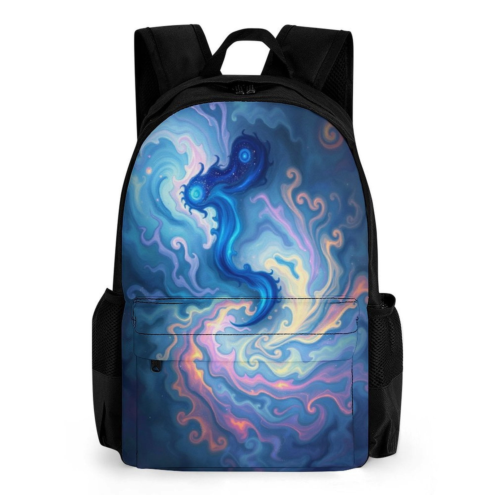 Cosmic Blue Swirl Student Travel Bags Laptop Daypack Backpack Shoulder ...