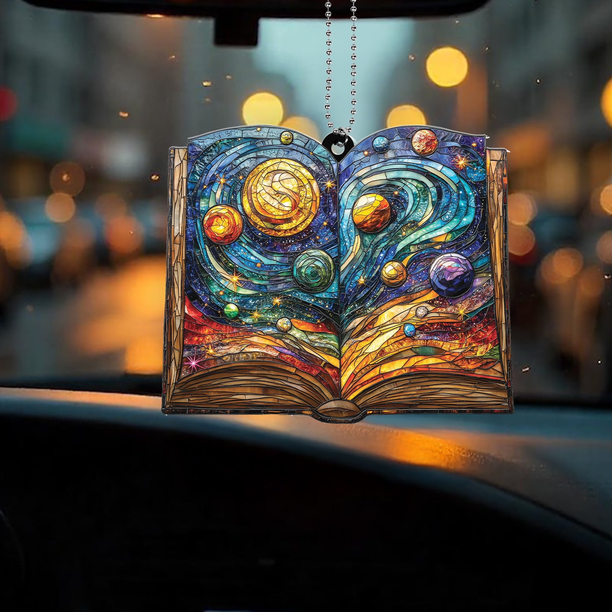 Cosmic Book Suncatcher Ornament - Acrylic Window & Car Hanging ...