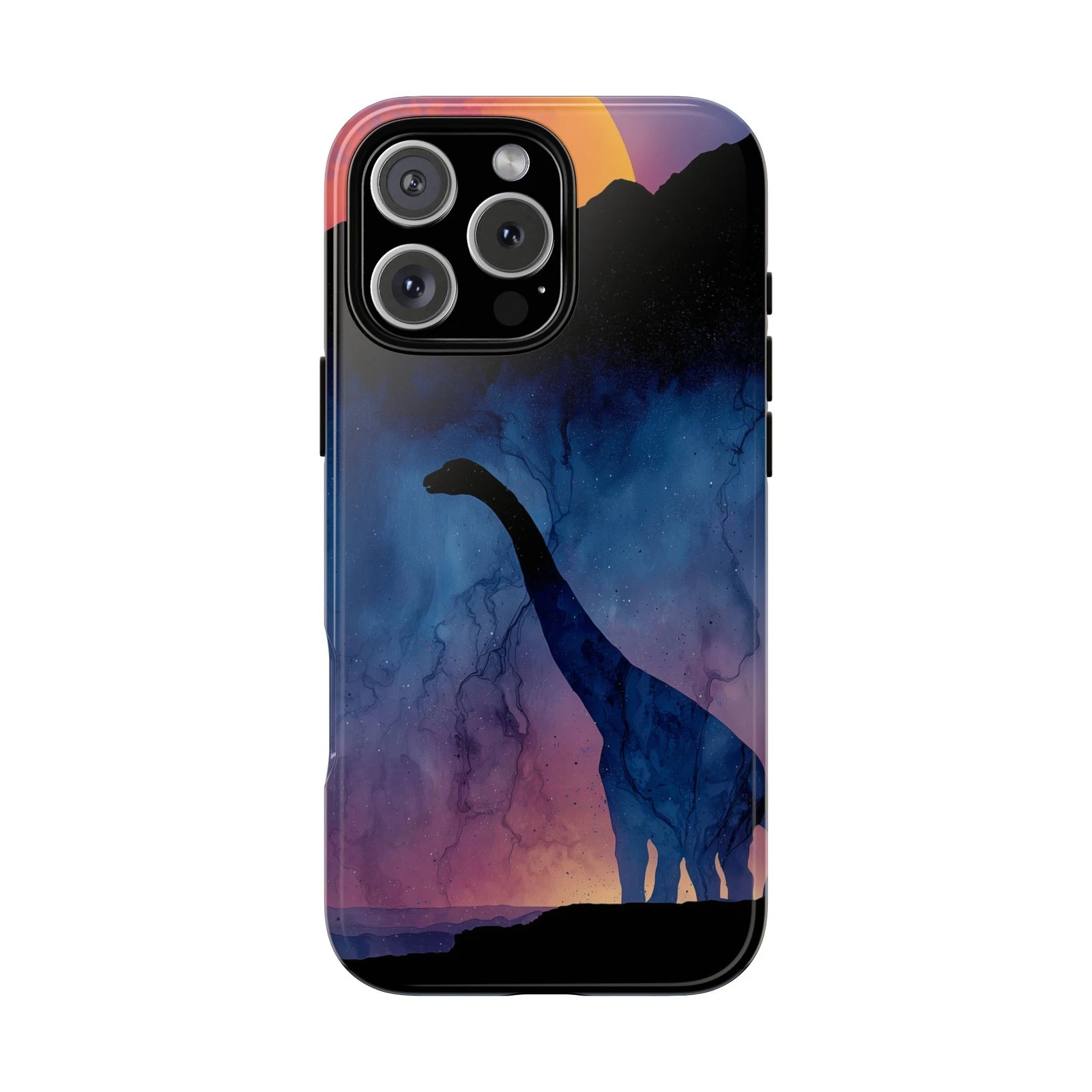 Cosmic Brachiosaurus Dinosaur Art Phone Case for iPhone 11 to 16 Pro ...