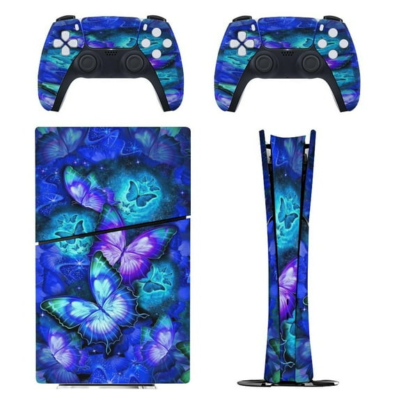Cosmic Butterfly Purple PS5/PS5 Pro/PS5 Slim Digital Disc Skin Sticker ...
