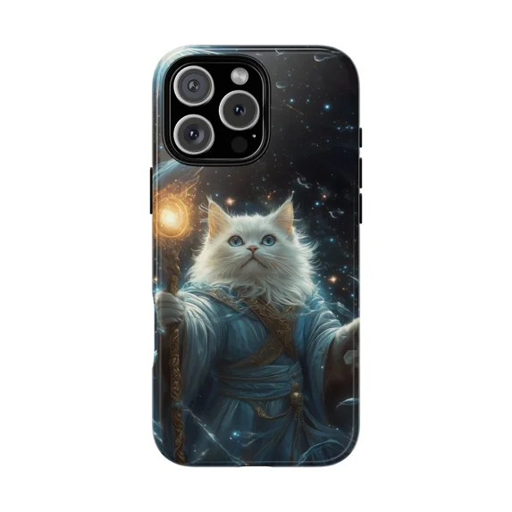 Cosmic Cat Wizard Fantasy Artwork Design Case 17 through 11 Pro Max ...