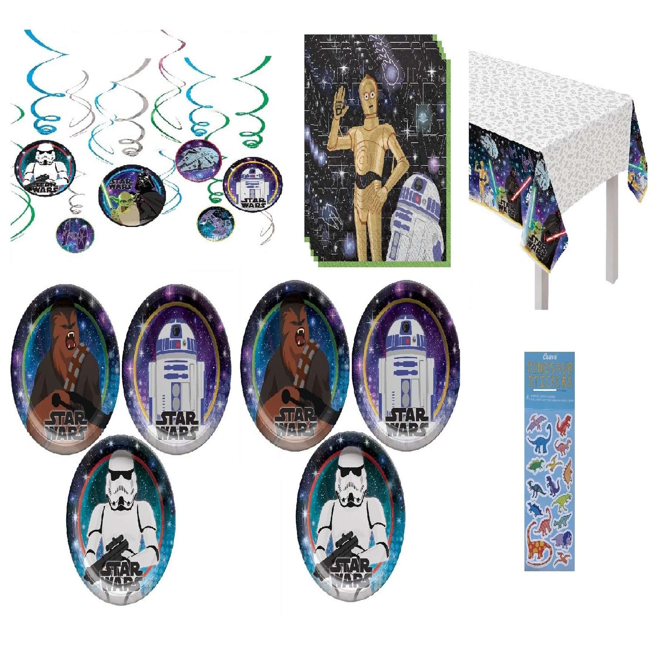 Cosmic Celebration Party Pack for 16: Includes 16 Dessert Plates, 16 5 ...