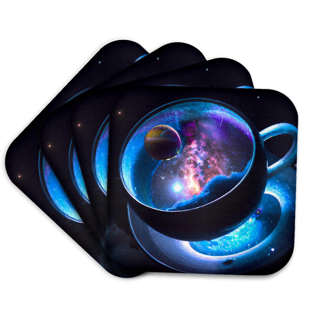 3drose, Cosmic Coffee Cup with Galaxy in Outer Space, Set of 4 Coasters ...